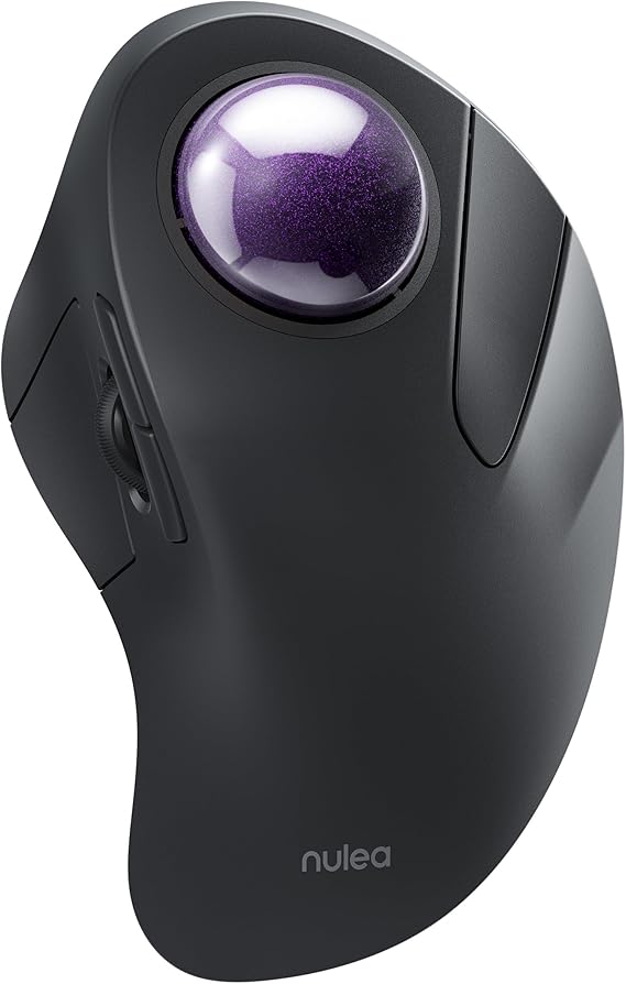 Amazon.com: Nulea Wireless Ergonomic Trackball Mouse, Rechargeable ...