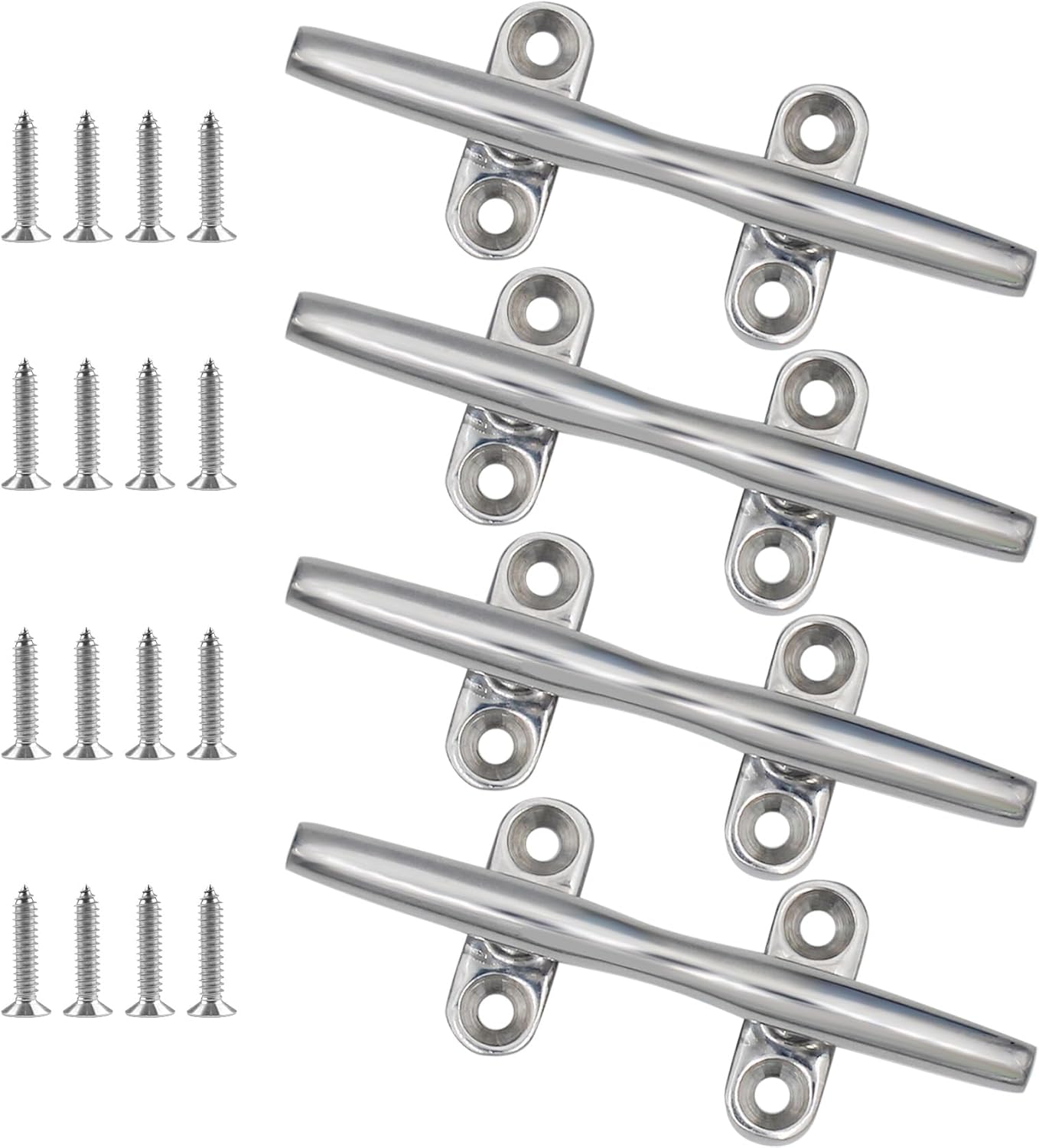Amazon.com : ORLANG 4 Inch 316 Stainless Steel Boat Cleats, Open Base ...