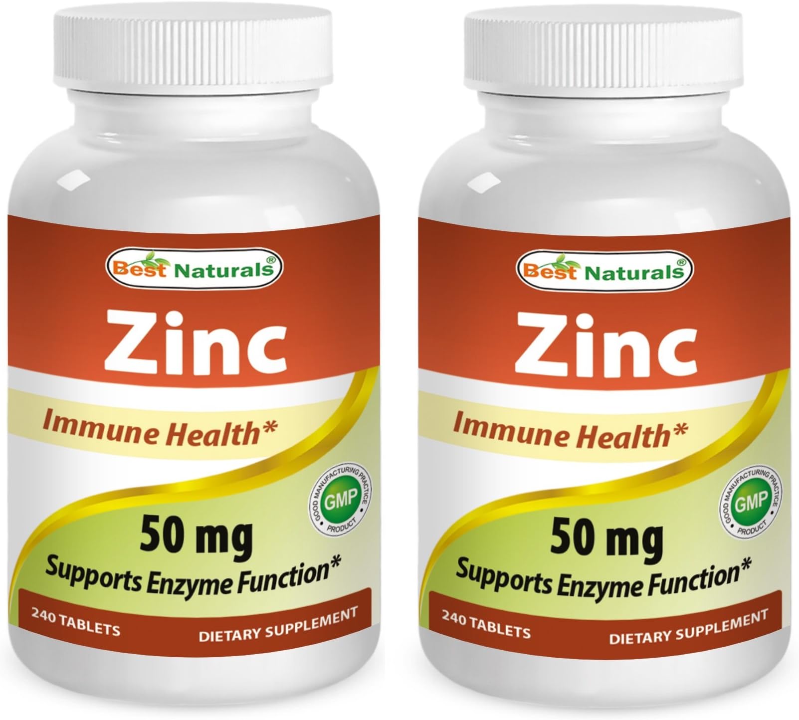 Amazon.com: Best Naturals Zinc Supplement as Zinc Gluconate 50mg 240 ...