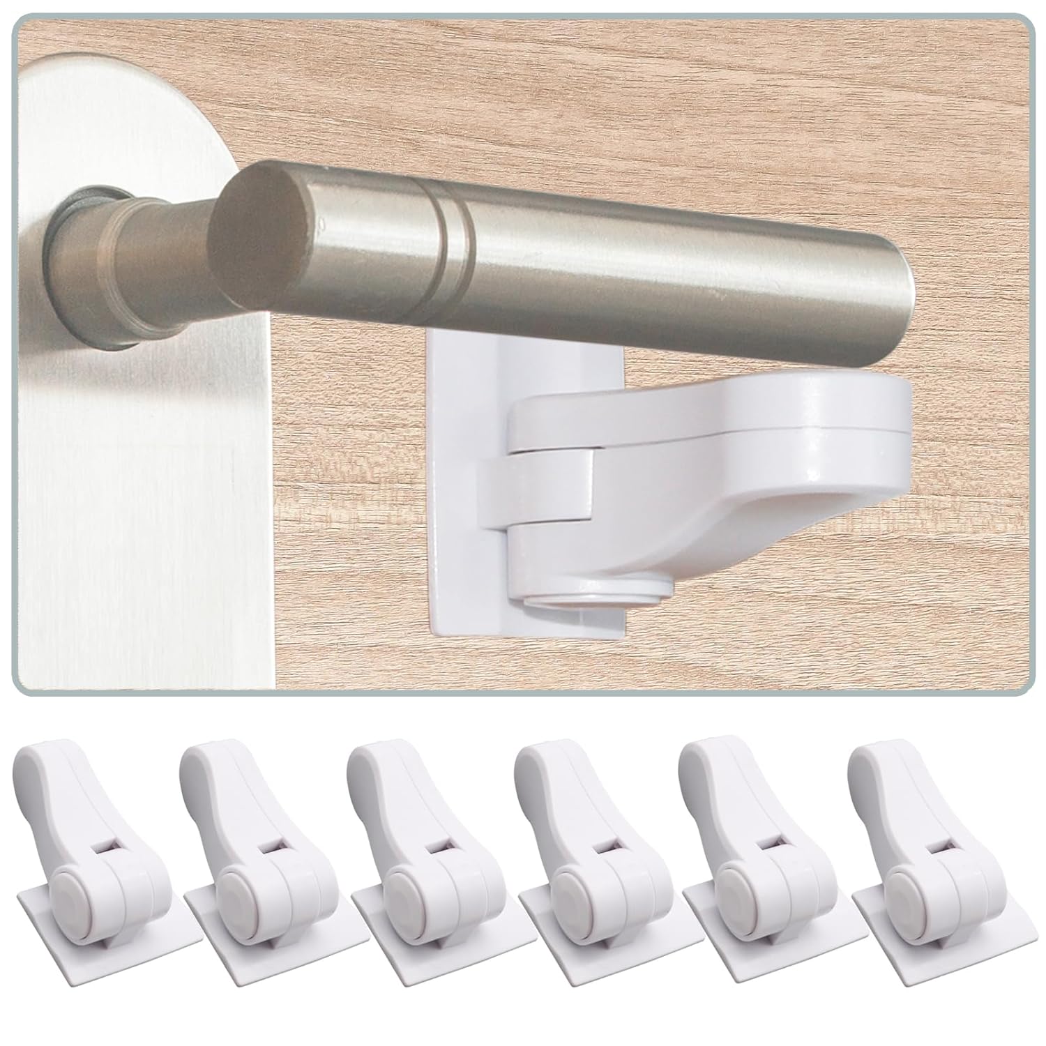 Amazon.com: Child Proof Door Lever Locks (6 Pack) Baby Proofing Door ...