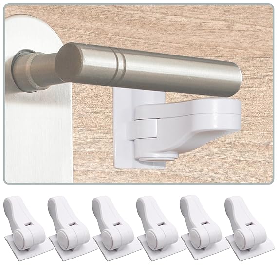 Amazon.com: Child Proof Door Lever Locks (6 Pack) Baby Proofing Door ...