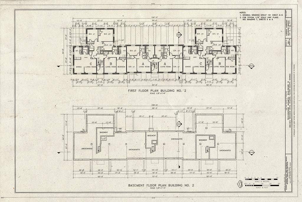 Historic Pictoric : Blueprint HABS GA,61-ATLA,60D- (Sheet 1 of 3 ...