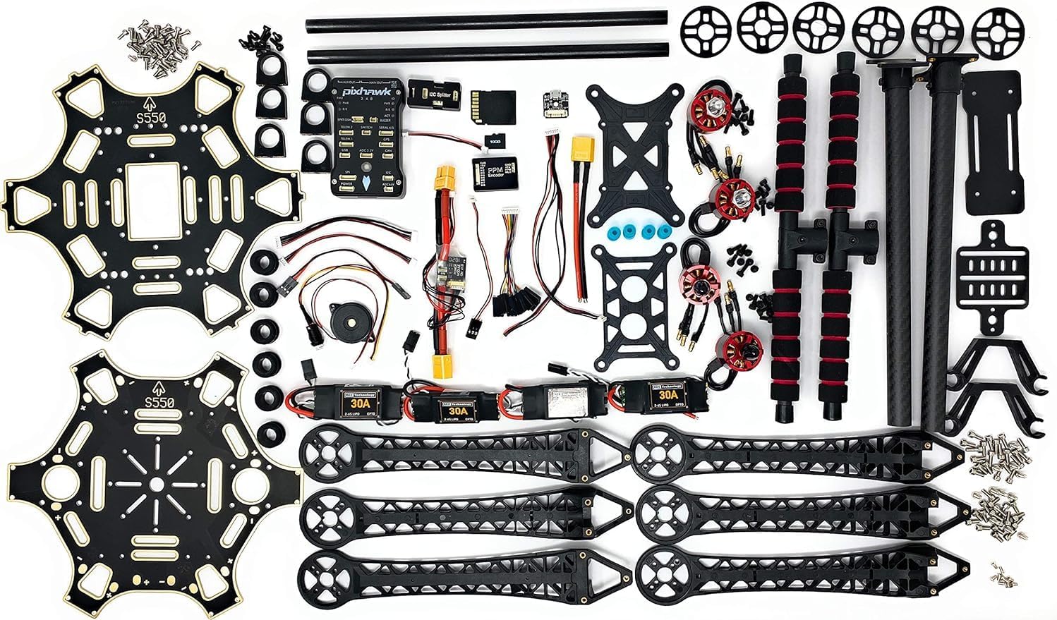 Amazon.com: hobbyant S550 DIY Hexacopter Drone Development kit with pixhawk 2.4.8 flight ...