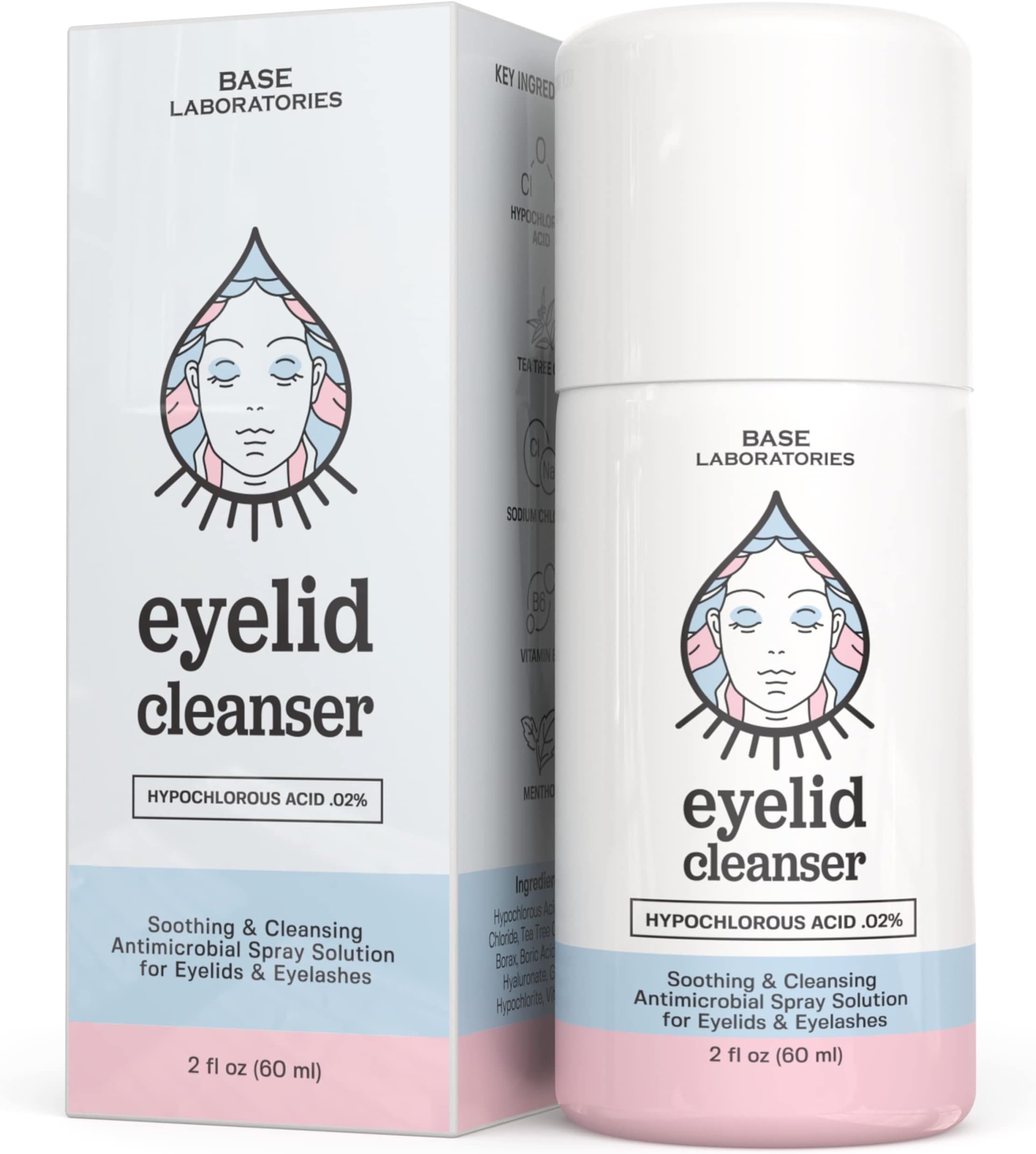 Amazon.com: BASE LABORATORIES Hypochlorous Acid Spray for Face & Skin ...