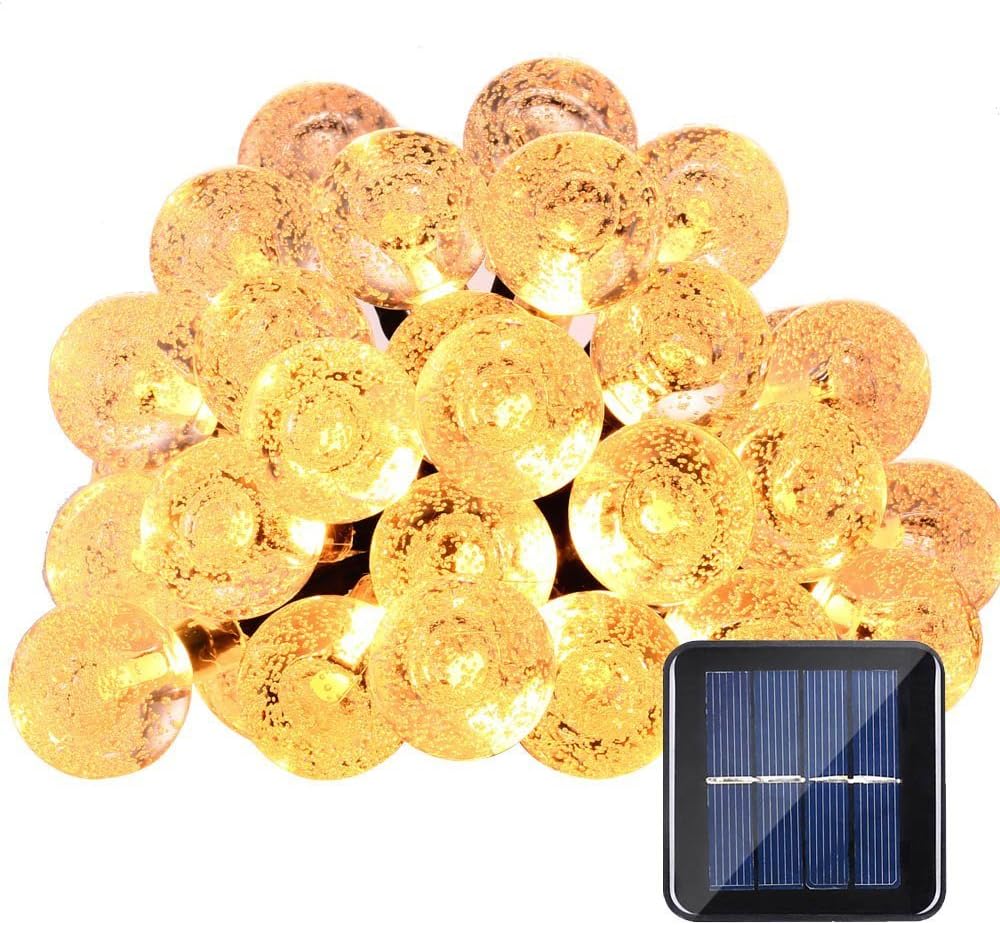 Amazon.com : YiCoo Solar String Lights, Solar Powered Bubble Ball ...