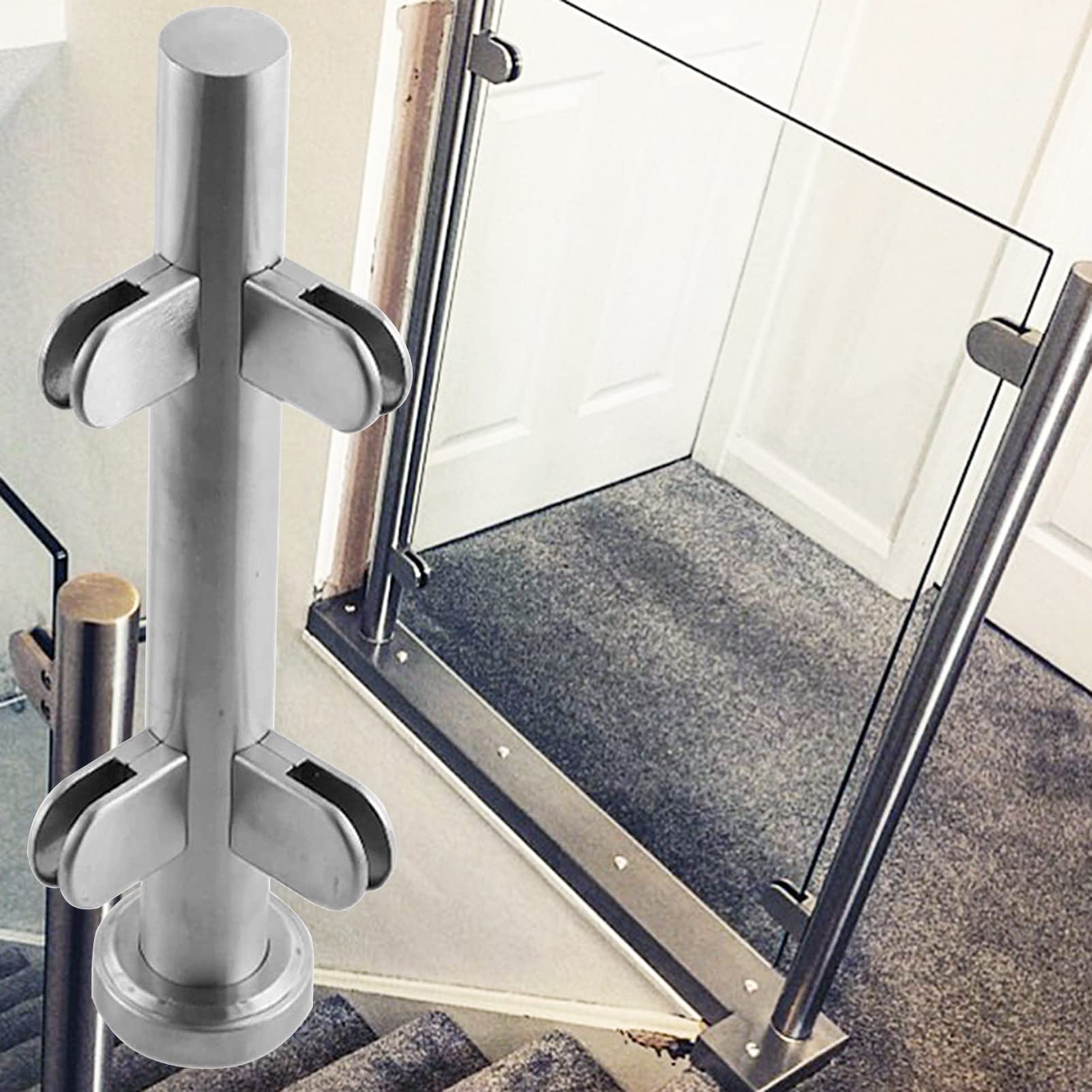 Buy Glass Railing Post Safe Protect Glass Balustrade Clamp System for ...