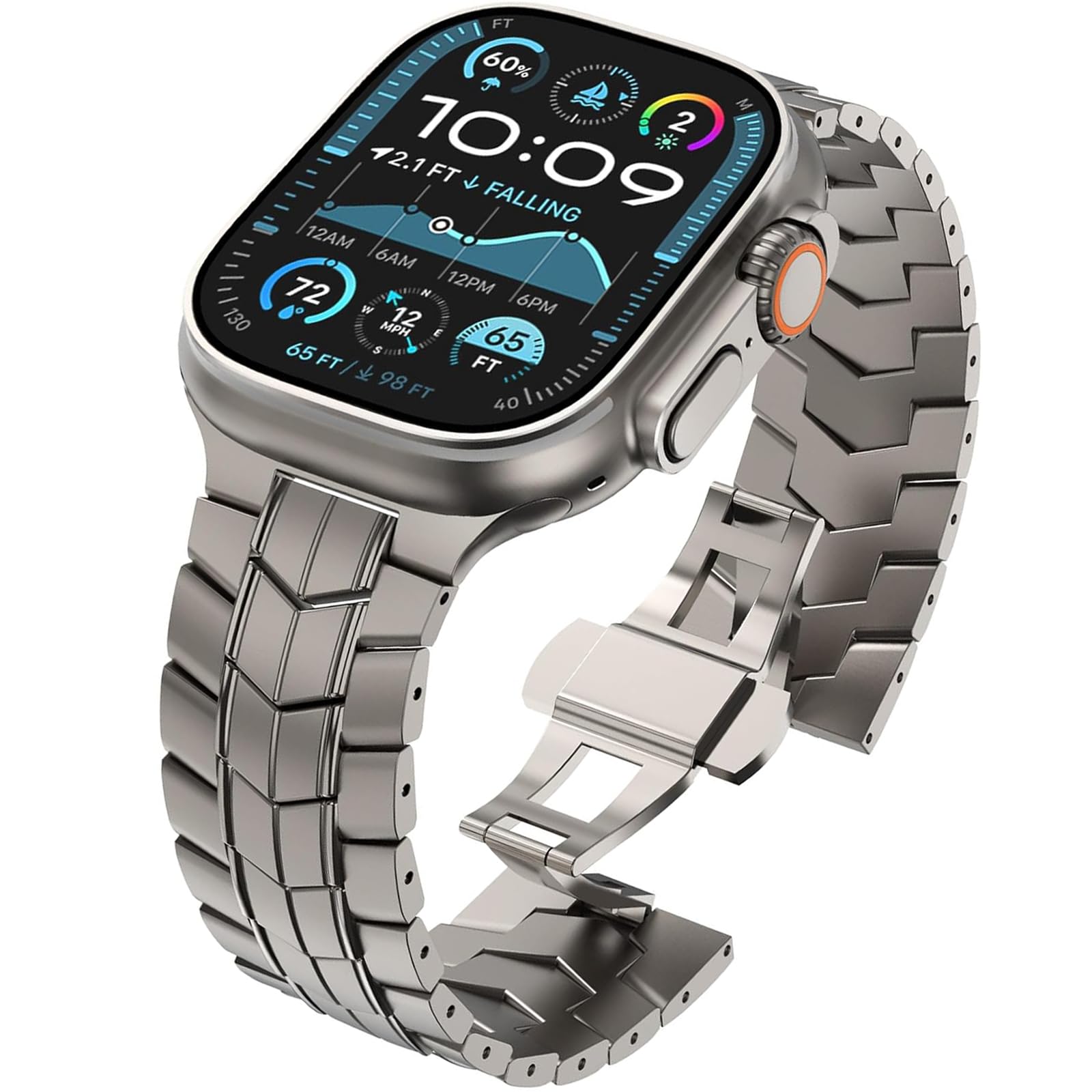 Amazon.com: WINGLE Titanium Band for Apple Watch Band Ultra 2/Ultra ...