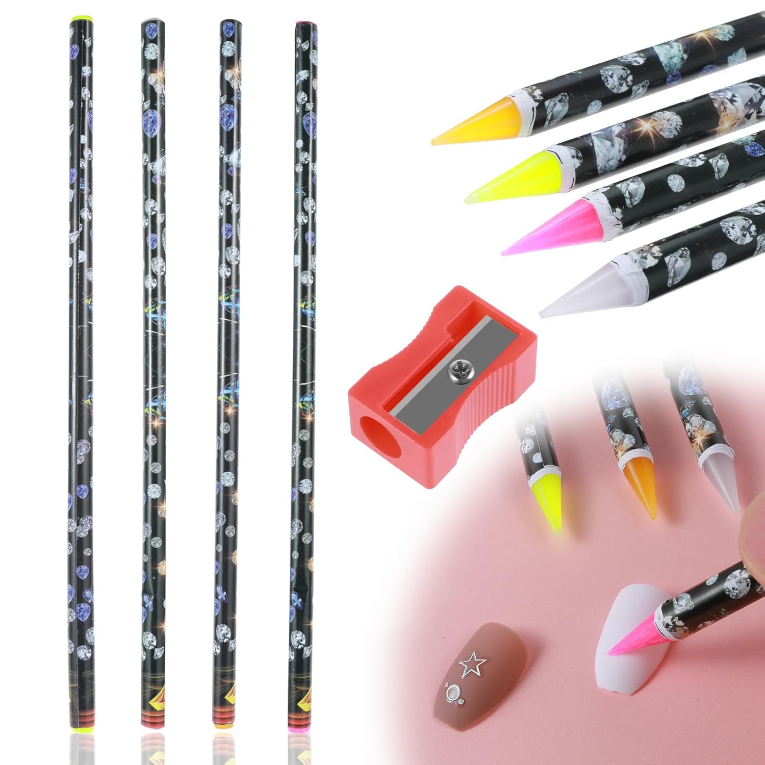Amazon.com: 4 Pcs Rhinestone Picker Tool, Self Adhesive Wax Pencil for ...