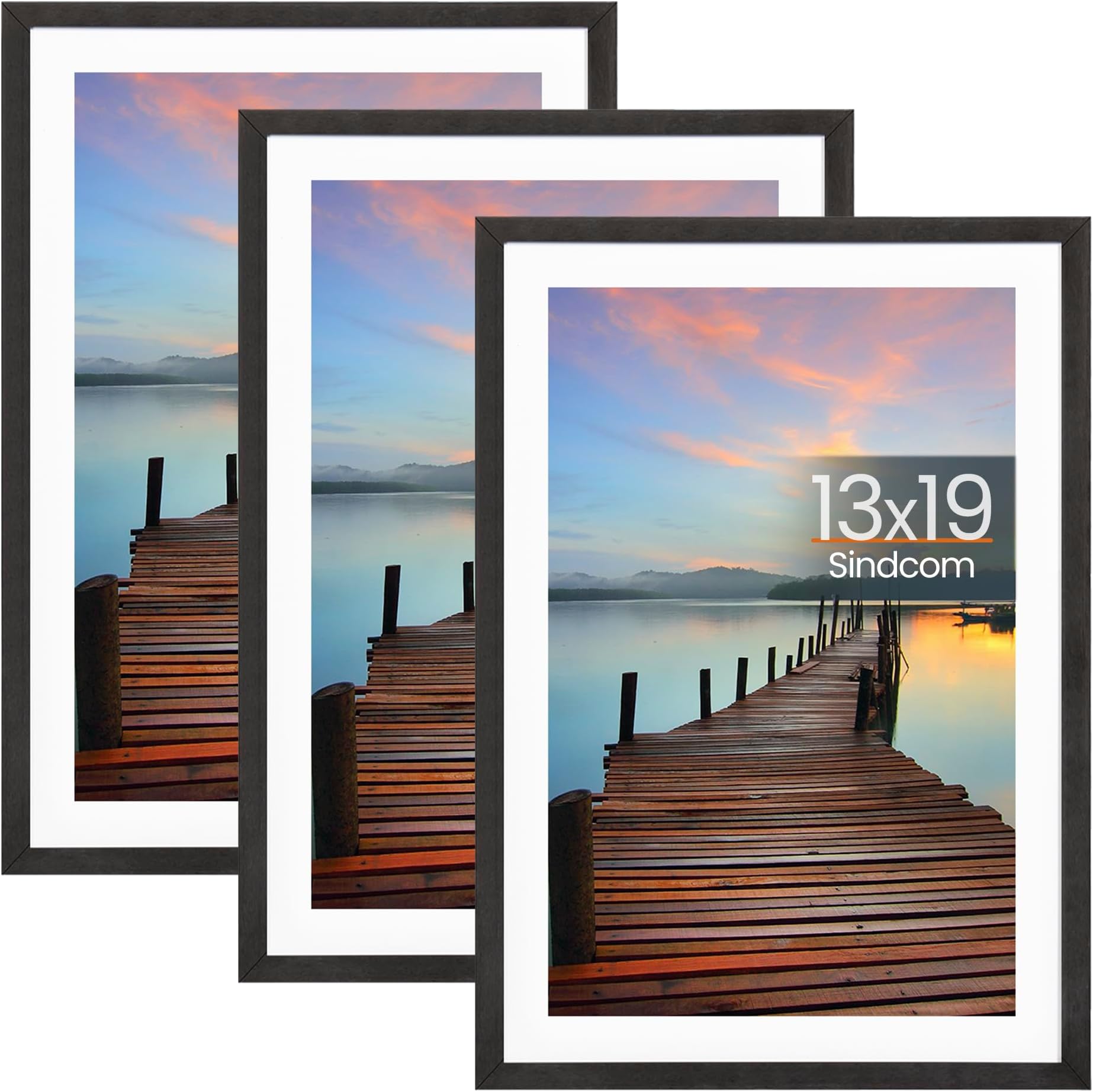 Amazon.com - Sindcom 8.5x11 Picture Frame 3 Pack, Poster Frames with ...