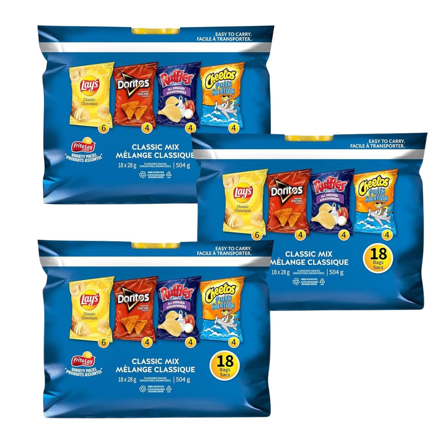 Buy Lays Classic Variety Mini Bags Pack, Lays, Ruffles, Doritos ...