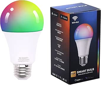 Smart WiFi Bulb, LED RGB Full-Color Bulb, 2700K-6500K, Timing and Delay ...