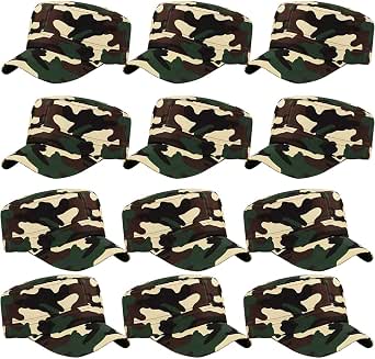 Amazon.com: ZffXH 12 pcs Birthday Party Decorations Hats for Kids,Army ...