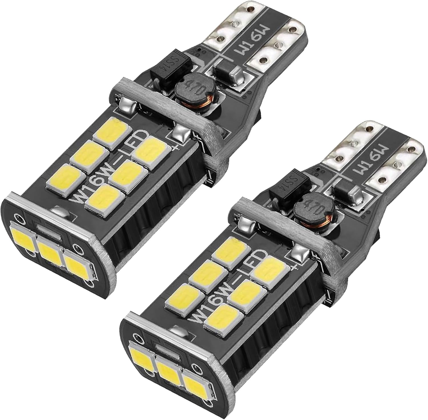 2 Pcs W16W LED Bulb - Xenon White Bulb Canbus Super Bright LED Reverse ...