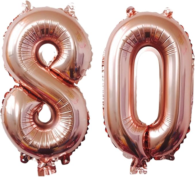 Amazon.com: Number 80 Balloons 32 inch Digital Balloon Alphabet 80 ...