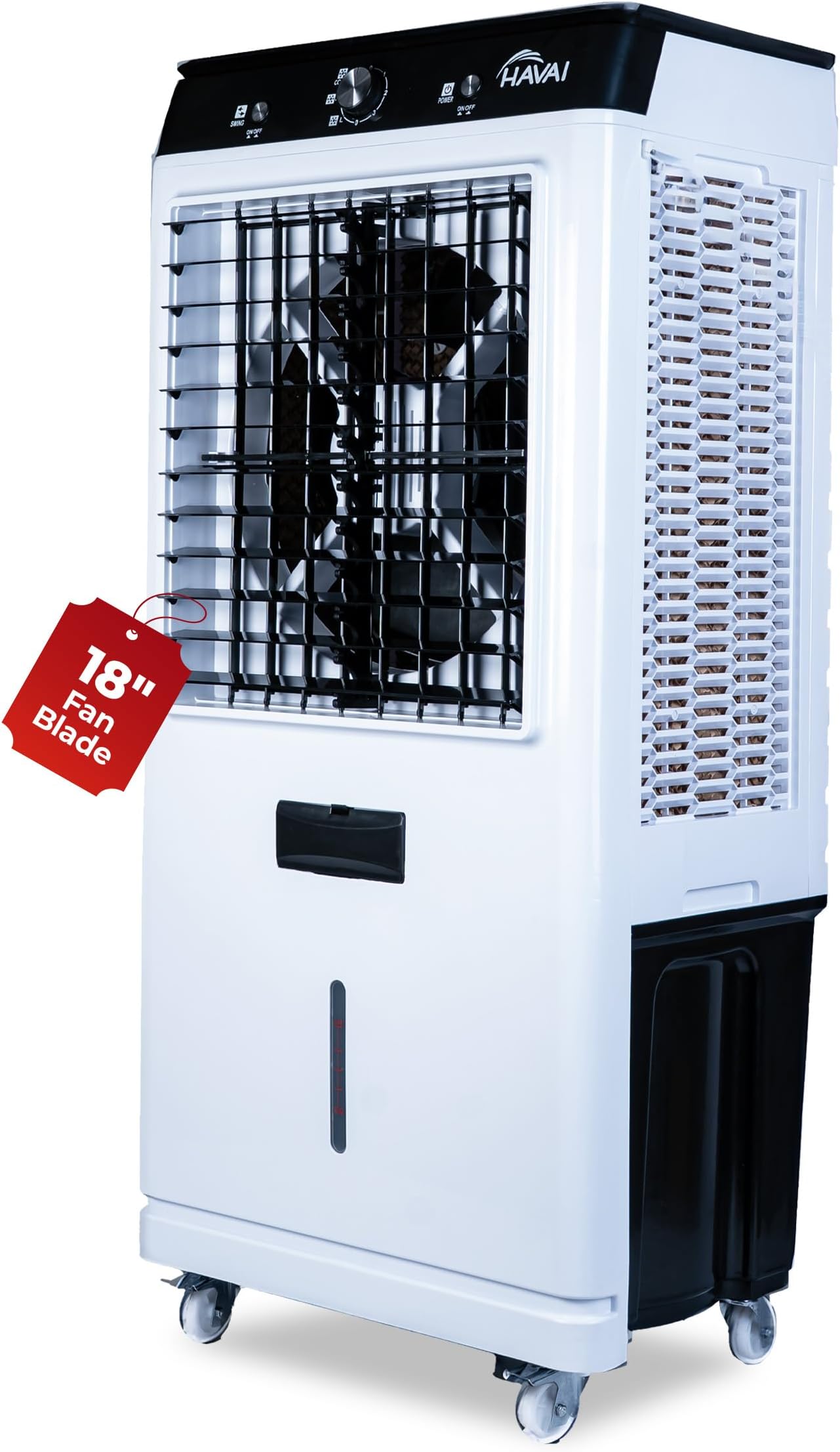HAVAI Premium Glass Top GT 18 Air Cooler | 90L Tank Capacity | 18" Fan ...