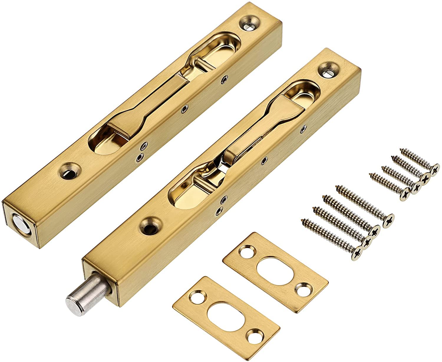 Buy CIN&GO 2 Pack Door Flush Bolt 6 inch Concealed Safety Door ...