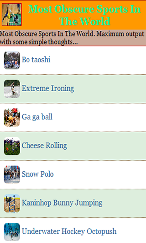 Most Obscure Sports In The World - App on Amazon Appstore