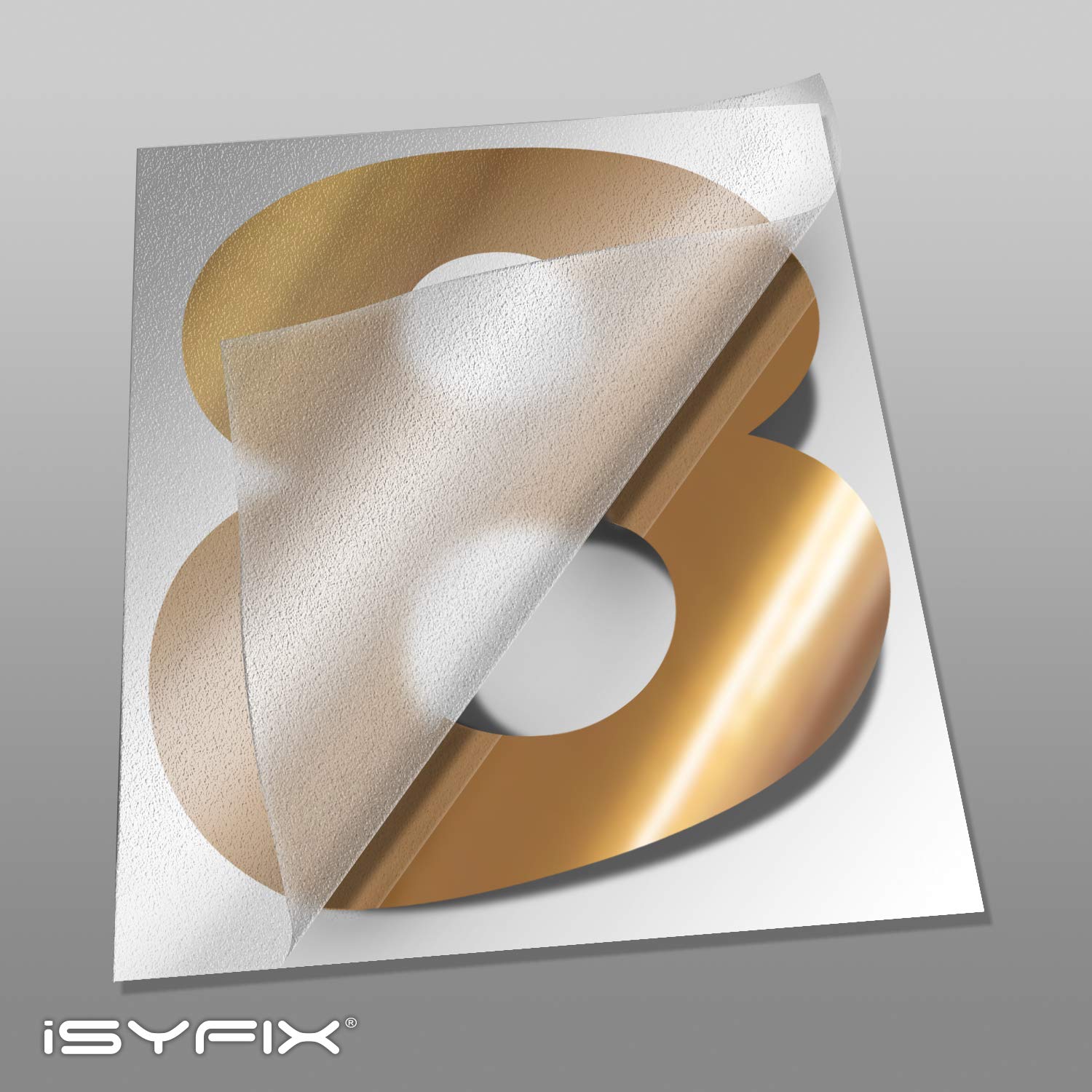Snapklik.com : iSYFIX Gold Chrome Vinyl Numbers Stickers 6 Inch Self ...