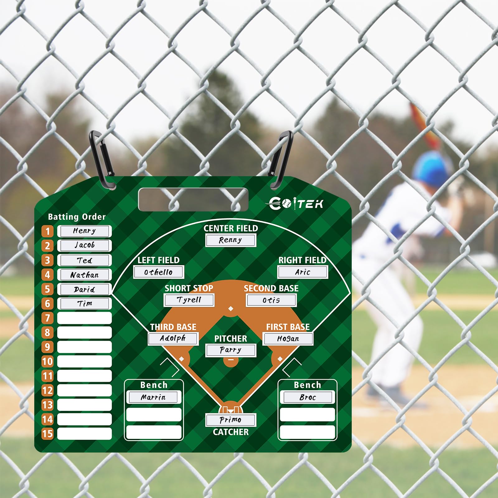 Snapklik.com : COITEK Magnetic Baseball Lineup Board, Baseball Coach ...