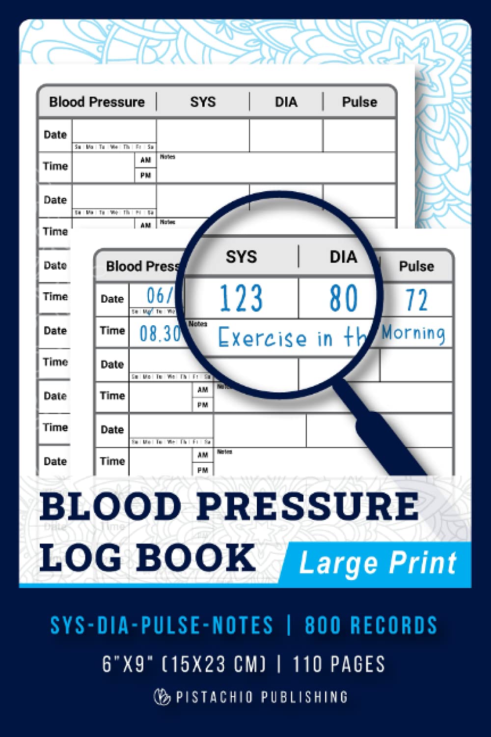 Blood Pressure Log Book - Large Print: Simple & Easy to Use Blood ...