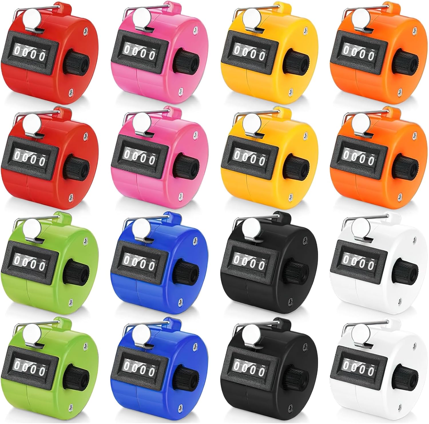 ASMIZ 16 Pack Handheld Tally Counter Bulk, 4 Digit Number Clicker ...