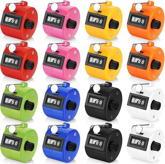 ASMIZ 16 Pack Handheld Tally Counter Bulk, 4 Digit Number Clicker ...