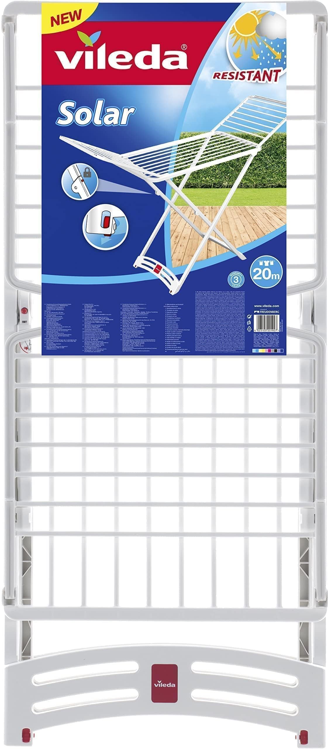 Vileda Clothes Airer, White, 55 x 18 x 126 cm : Amazon.co.uk: Home ...