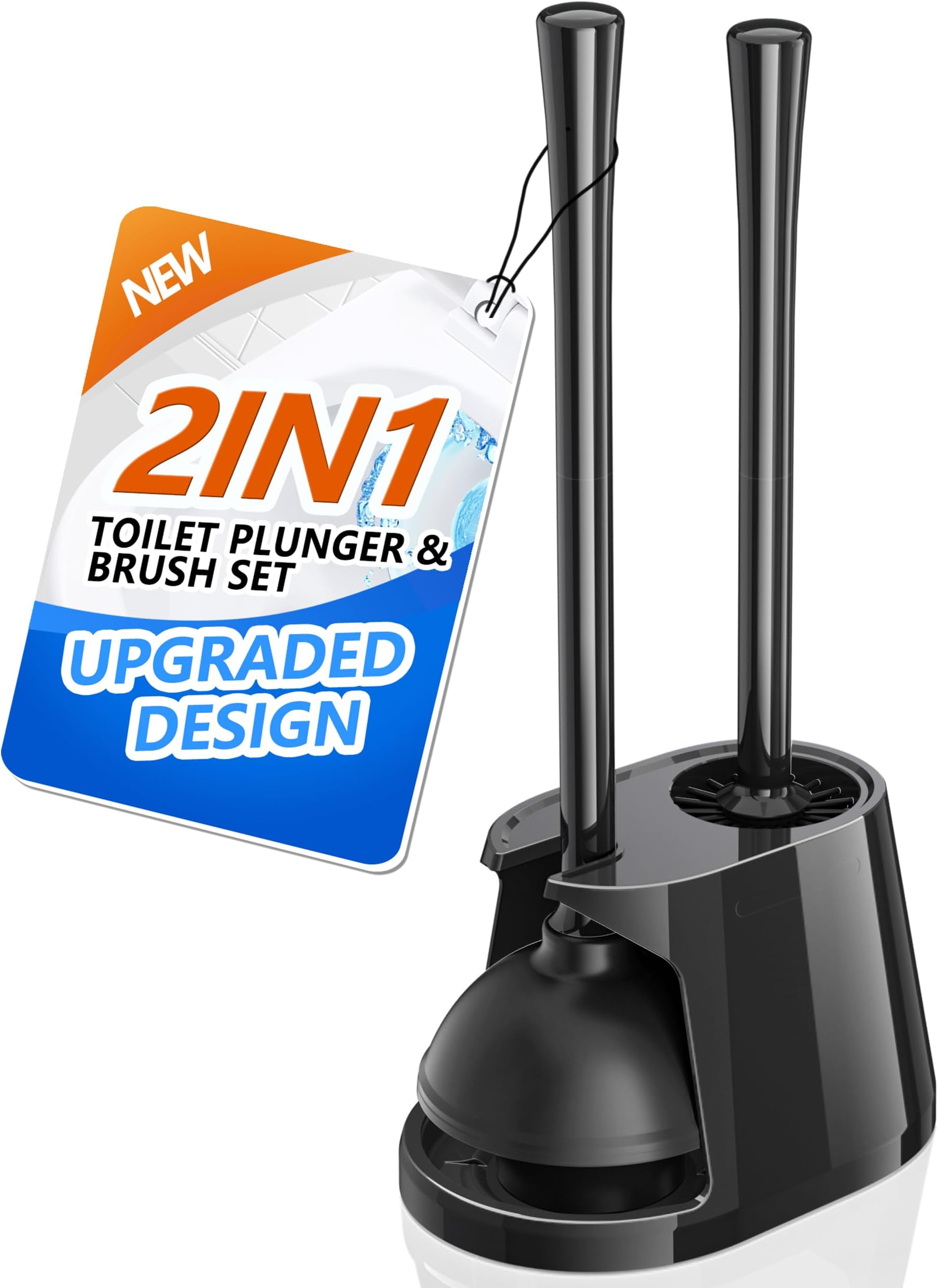 Amazon.com: SRIAA Toilet Brush and Plunger Set - Drain Plunger with ...