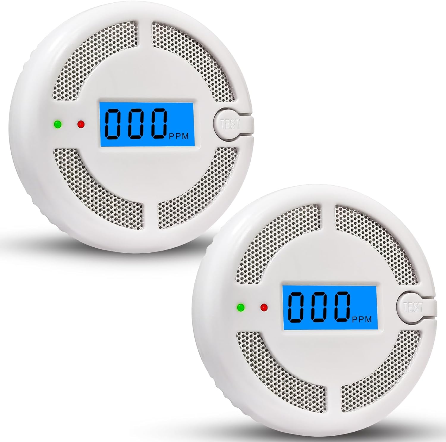 Carbon Monoxide Detectors 2 Pack,Carbon Monoxide Alarm with LCD Digital ...