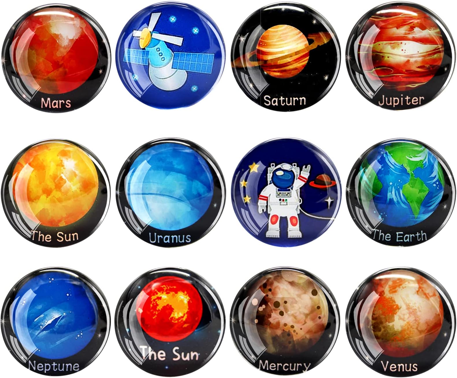 BIROYAL 30 Pieces Solar System Magnets - Solar System Space - Astronomy ...