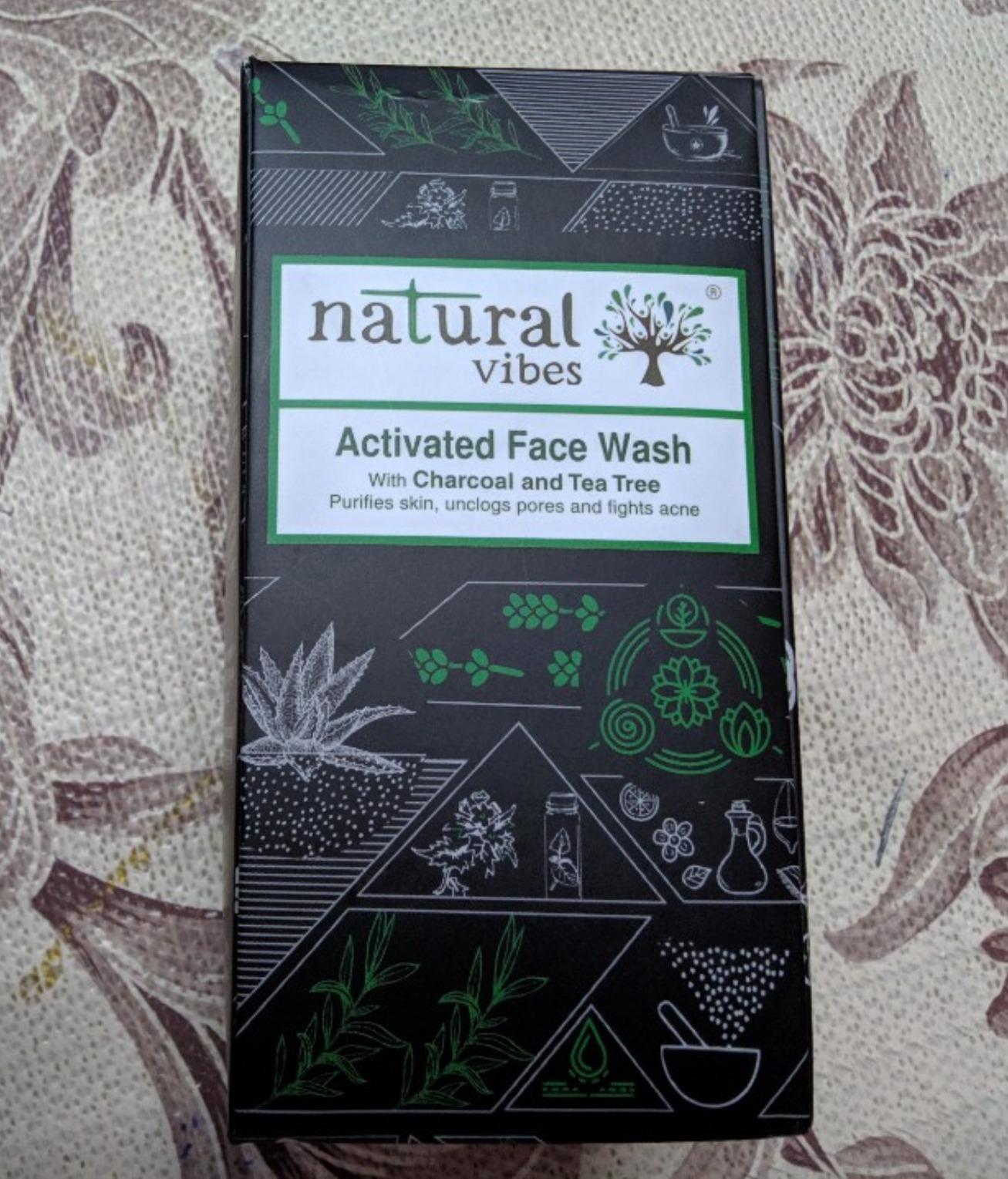 Natural Vibes | Charcoal & Tea Tree Face Wash | For Blemishes| Oil ...