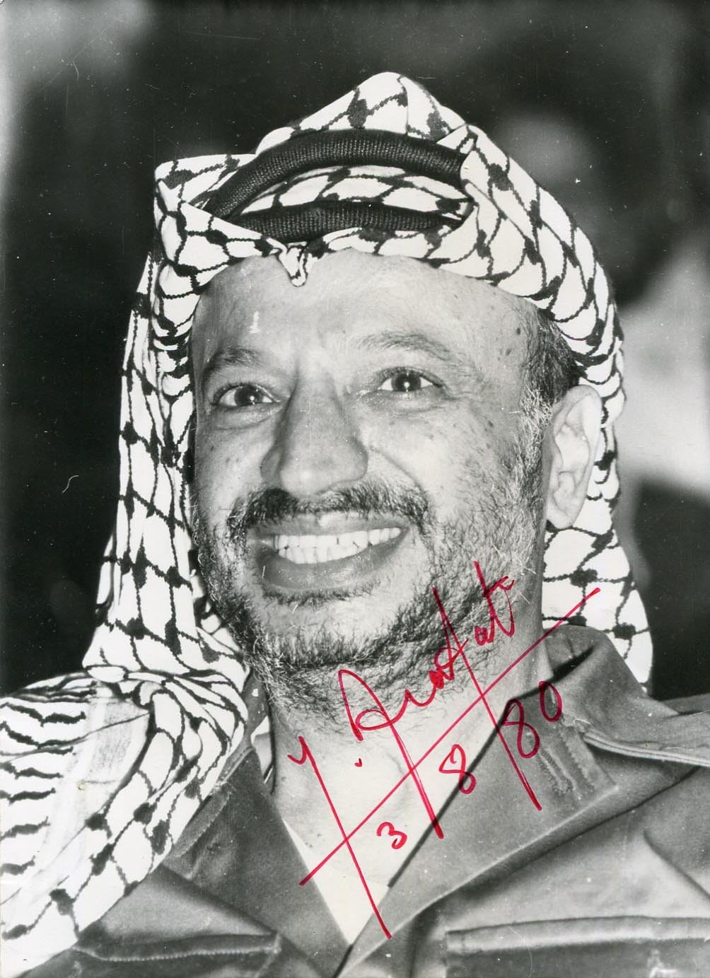 Amazon.com: Yasser Arafat (+) PALESTINIAN autograph, signed photo ...