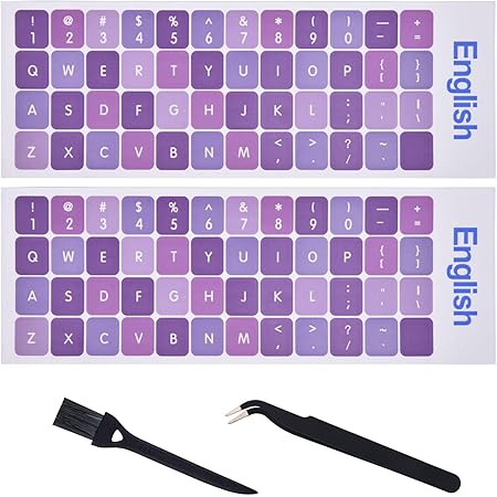 Amazon.com: 4-in-1 English Computer Keyboard Sticker,Universal ...