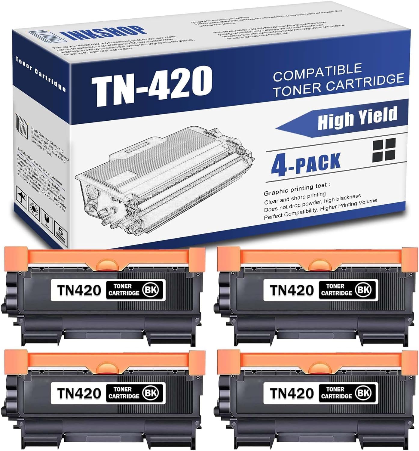 Amazon.com: TN420 Compatible TN-420 Black Toner Cartridge Replacement ...