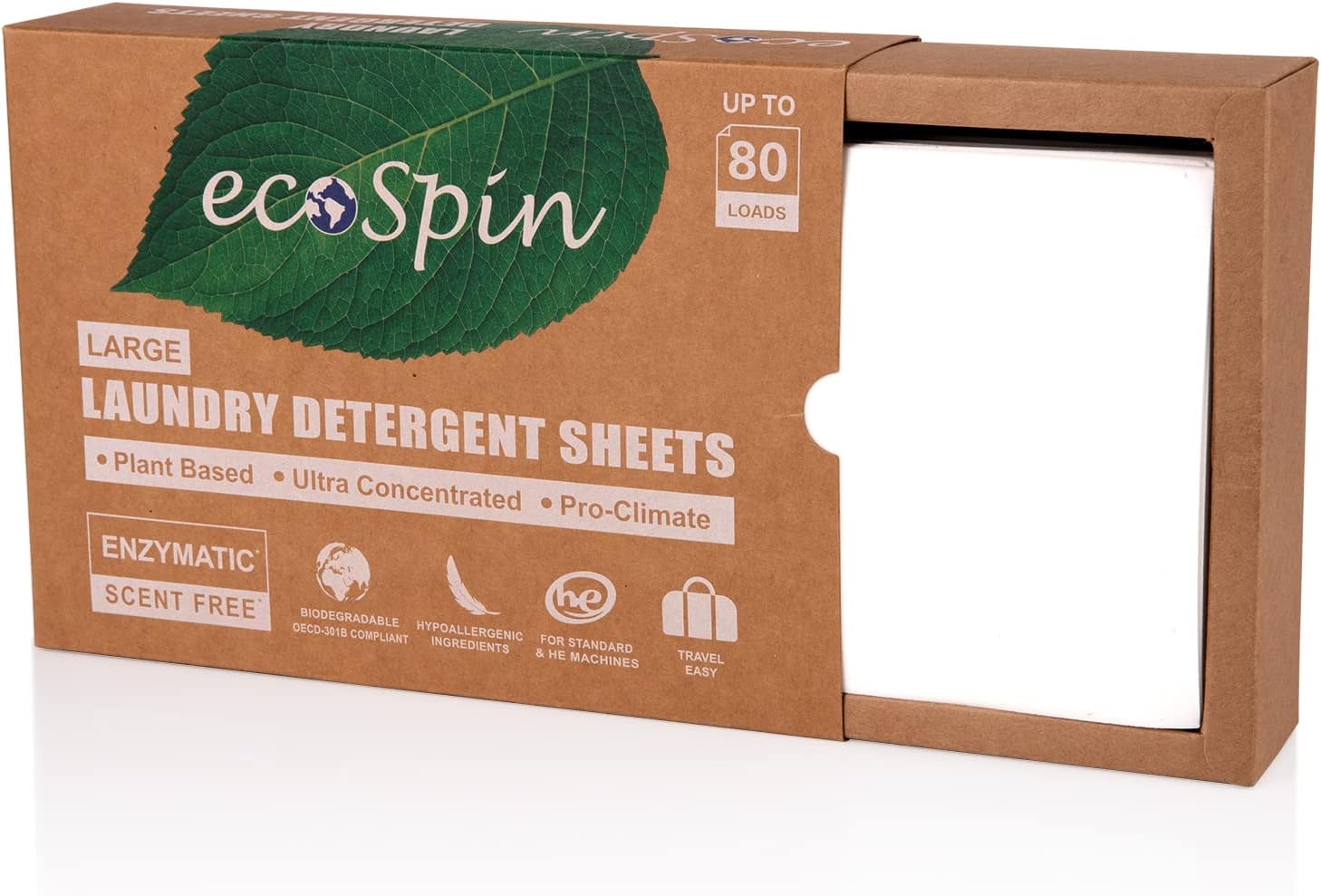 Amazon.com: LARGE Laundry Detergent Sheets, Fragrance Free, Powered By ...