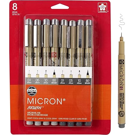 Amazon.com: SAKURA Pigma Micron Fineliner Pens - Archival Sepia Ink ...
