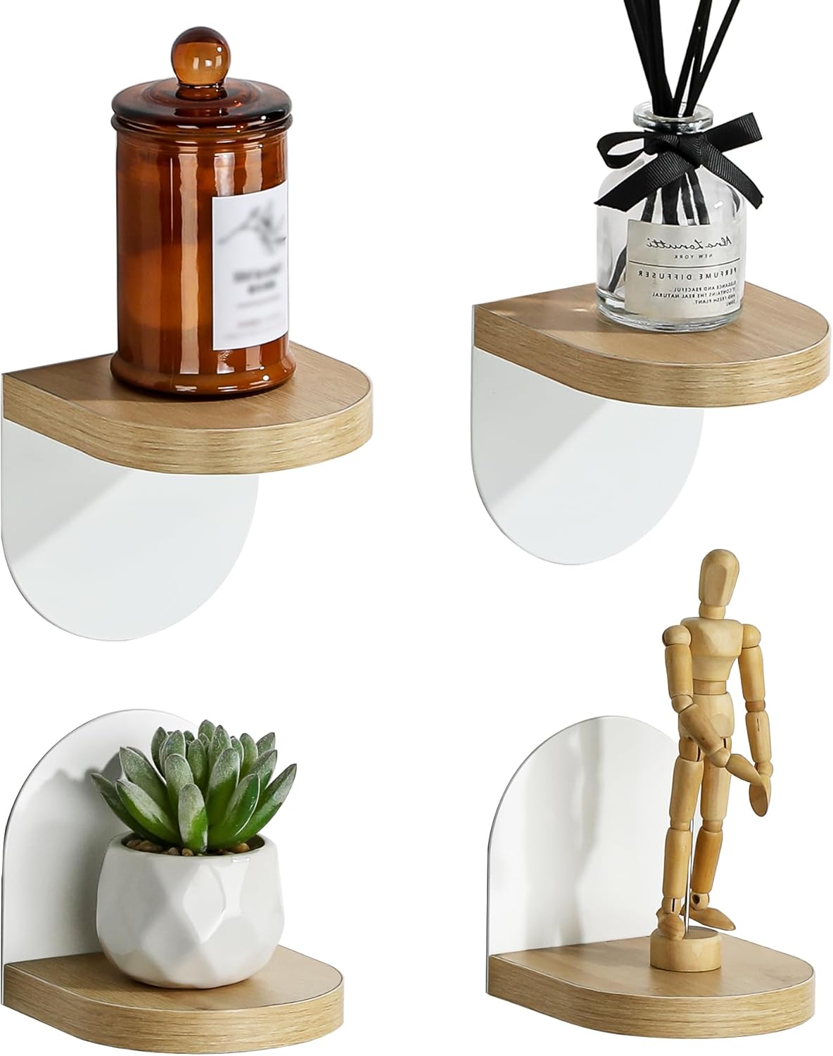 Amazon.com: SAYAYO Small Floating Shelves for Wall Storage, 4 x 4 Inch ...