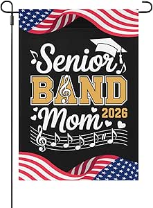 Amazon.com : Senior Band Mom 2026 Yard Flag Funny Banner For Room ...