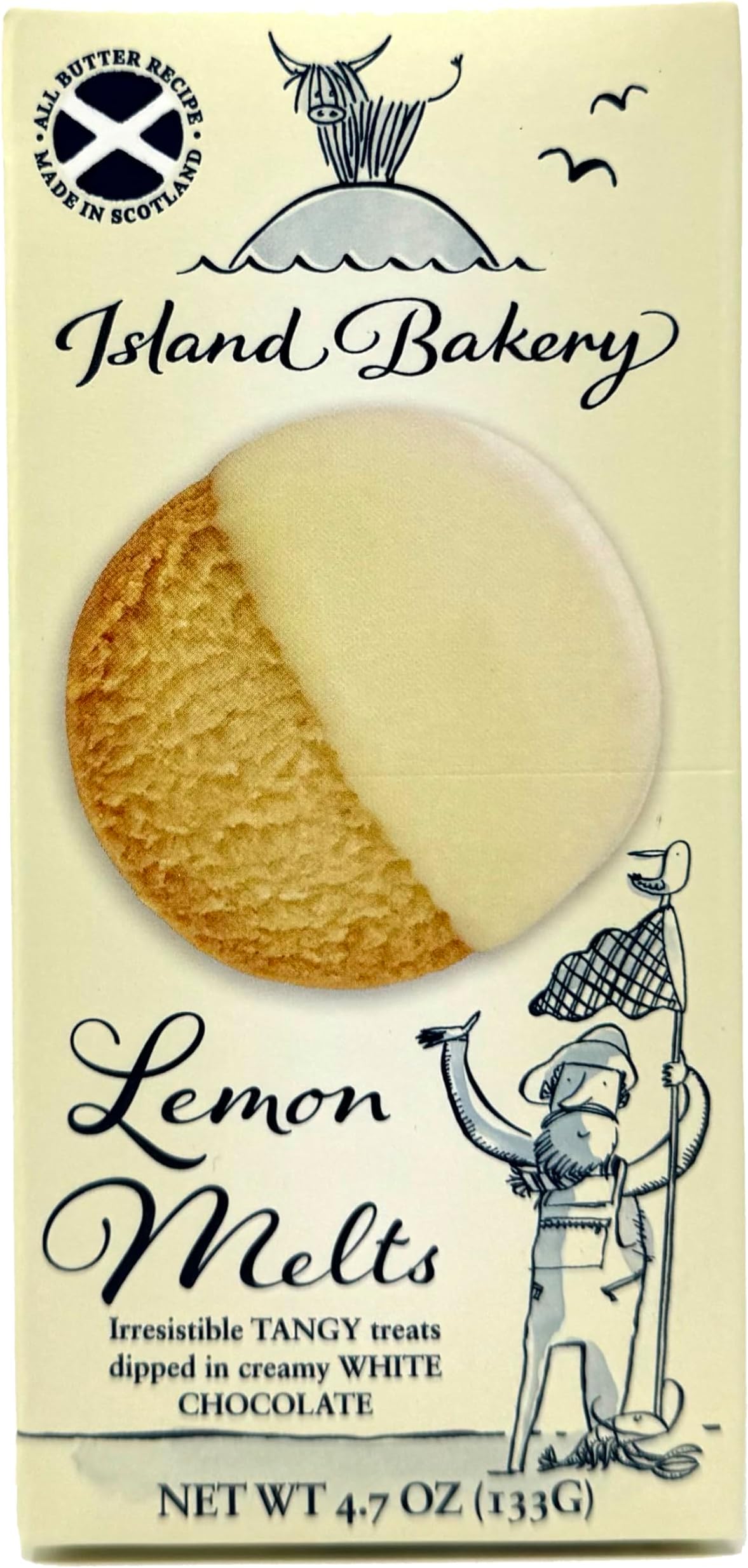 Amazon.com: Island Bakery Lemon Melts – All Butter Lemon Cookies Dipped ...