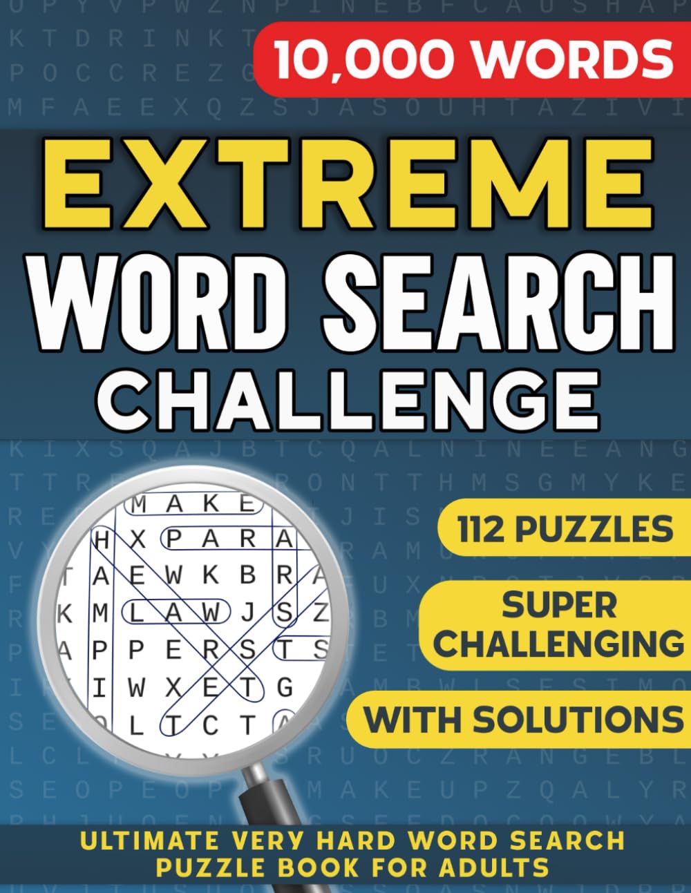 Extreme Word Search Challenge: Ultimate Extremely Hard & Challenging ...