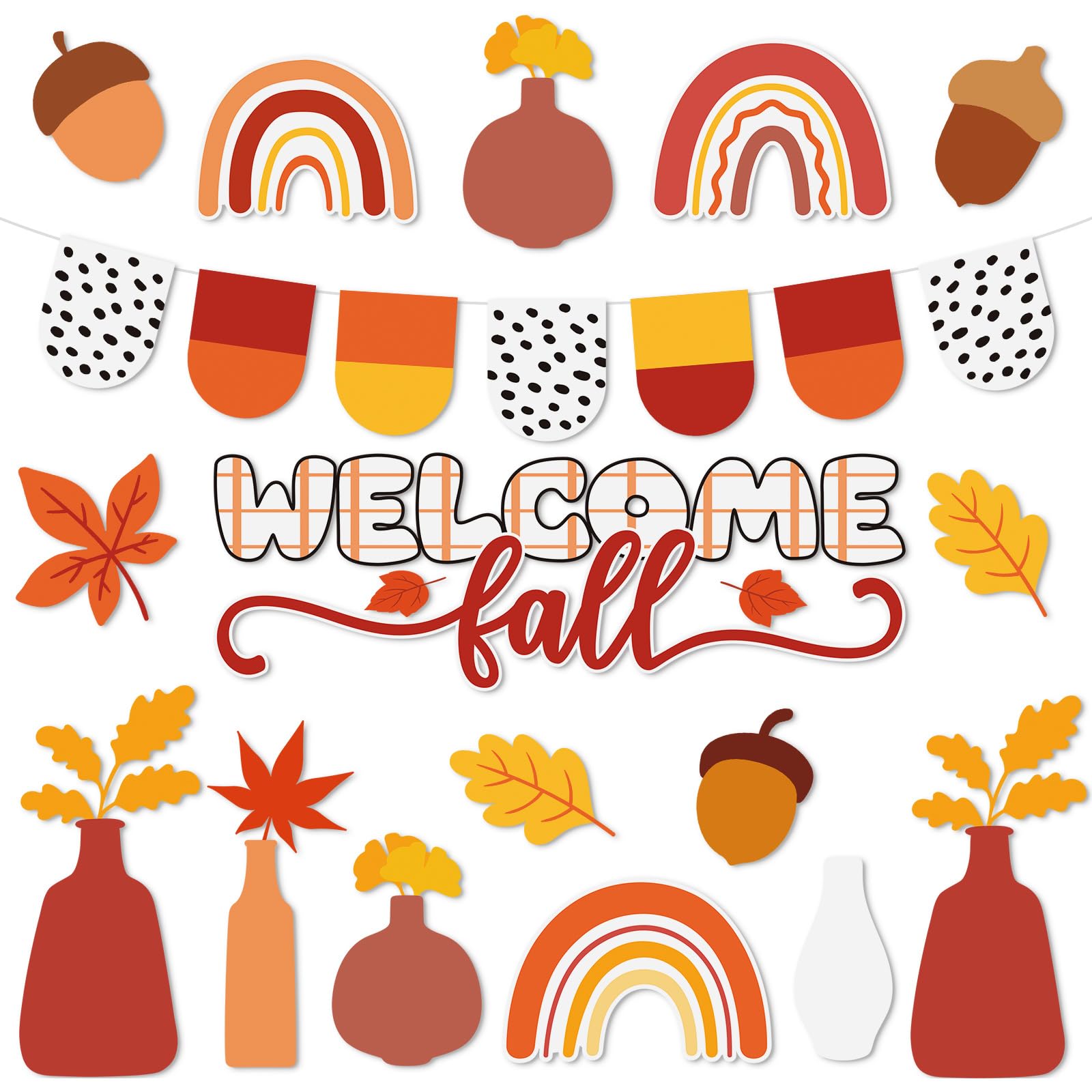 Snapklik.com : Fall Bulletin Board Decorations Welcome Fall Cutouts ...