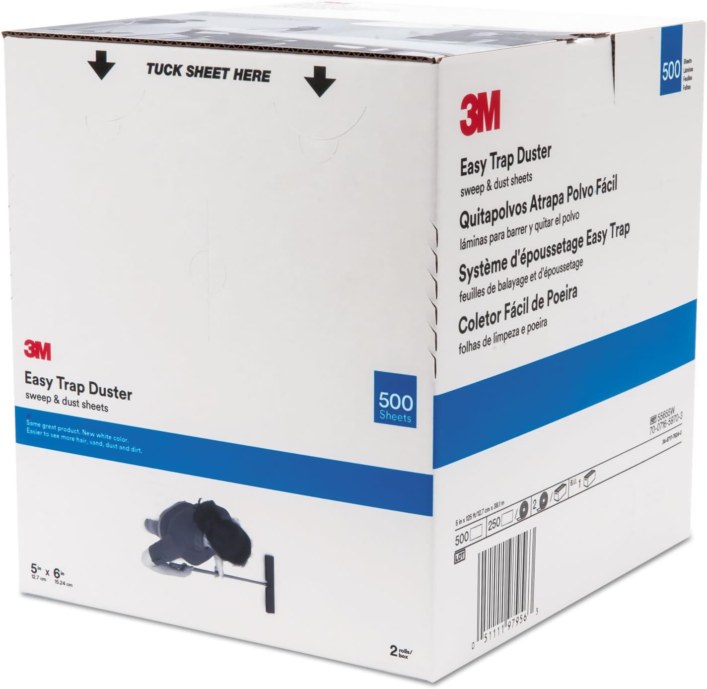 Amazon.com: 3M 55655W Easy Trap Duster 5-Inch x 125ft White 2 Rolls ...