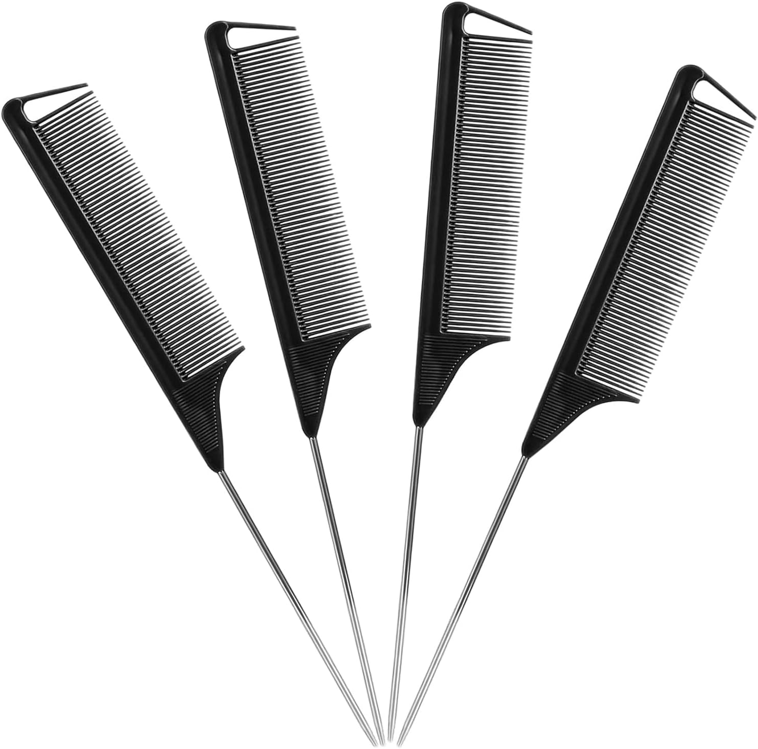 Amazon.com : Rat Tail Comb，Parting Comb, Metal Long Steel Pin Rat Tail ...