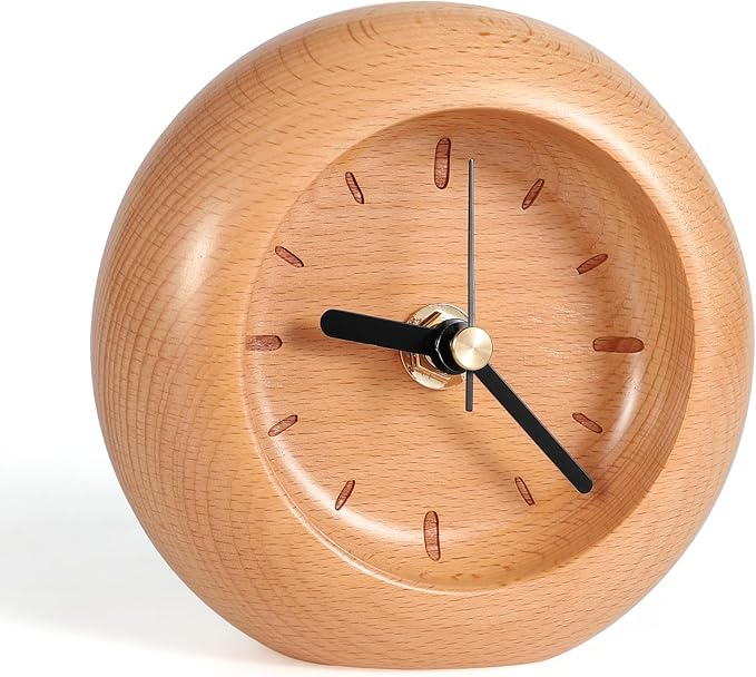 Amazon.com: Kattepote Wooden Table Clock on Stand, Decorative Battery ...