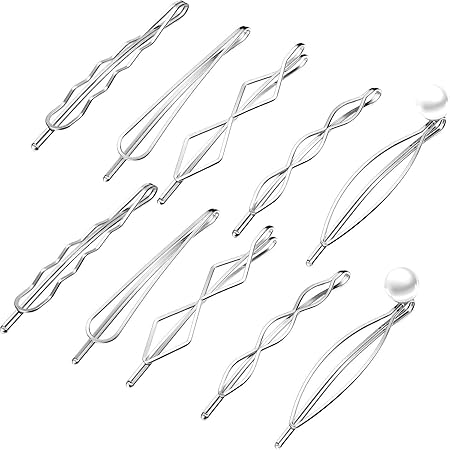 Amazon.com : Oopsu 6pcs Minimalist Dainty Gold Silver Metal Hairpin ...