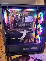 Amazon.com: Raidmax X921 Mesh Airflow and Tempered Glass Gaming PC Case ...