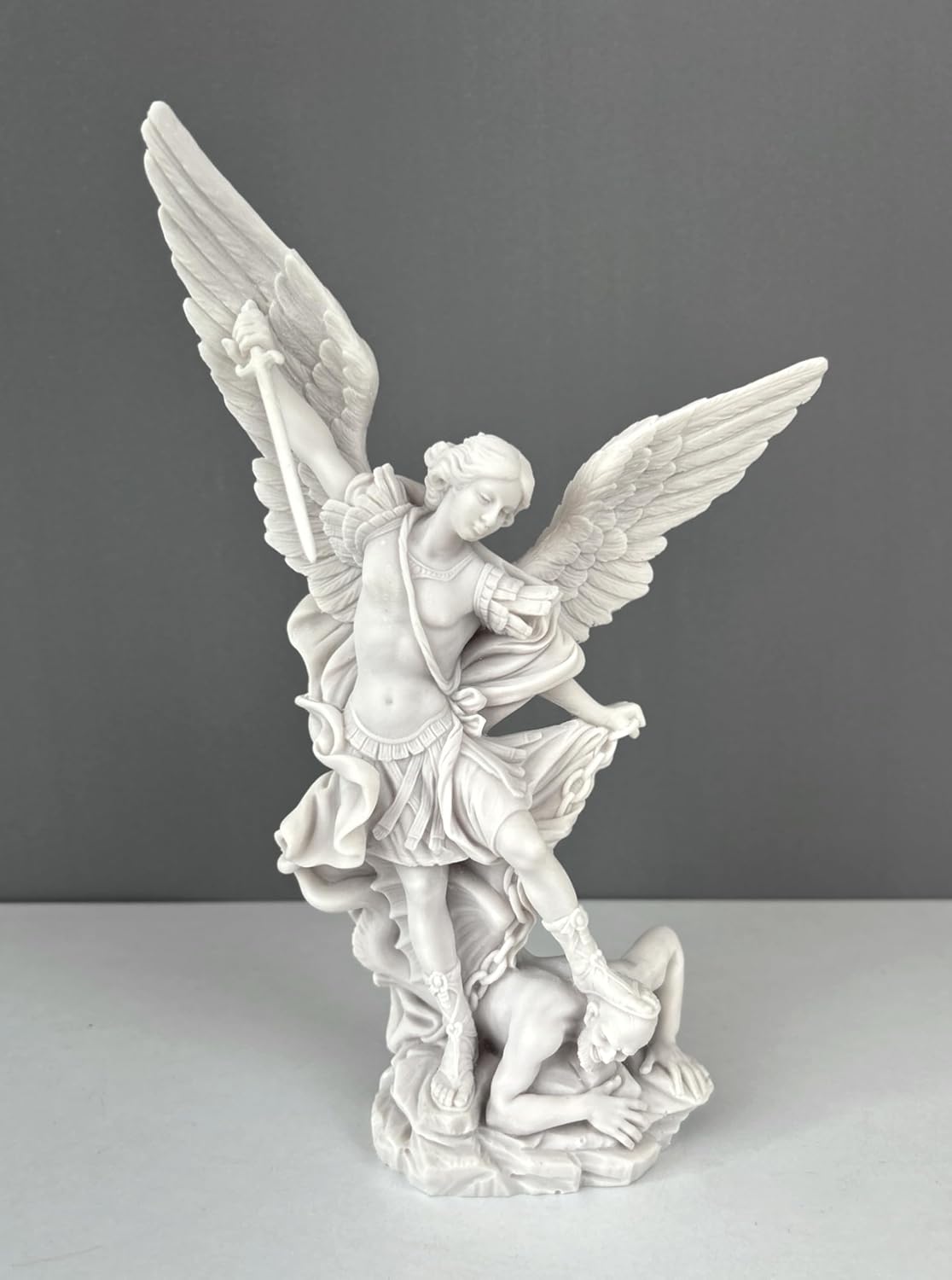 Amazon.com: St Michael Defeating Lucifer Statue, 29cm/11.4", Archangel ...