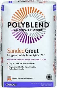 CUSTOM BLDG PRODUCTS PBG38025 Sanded Tile Grout, 25 Lb, Haystack ...