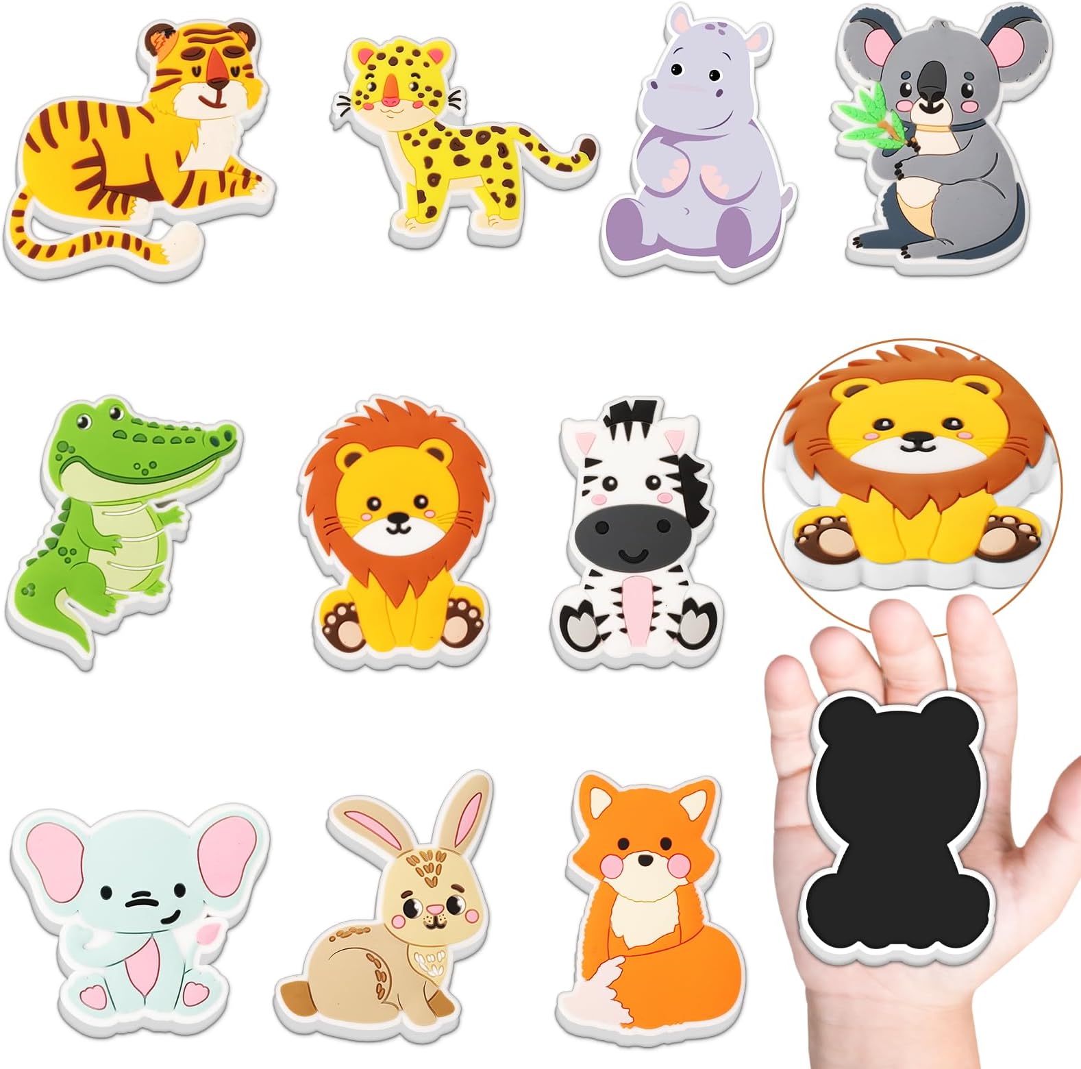 Amazon.com: SpriteGru 59 PCS Cartoon Animals Zoo Magnets for Toddlers ...