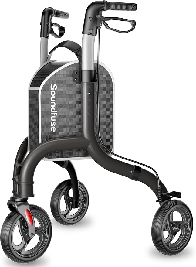 Amazon.com: SOUNDFUSE 3 Wheel Walkers for Seniors, Lightweight Foldable ...